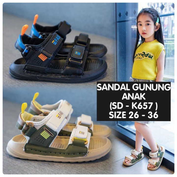 (LOLI-JKT) SD- K657 SANDAL GUNUNG ANAK BAGUS DUA WARNA SIZE 26-36 | Lazada Indonesia