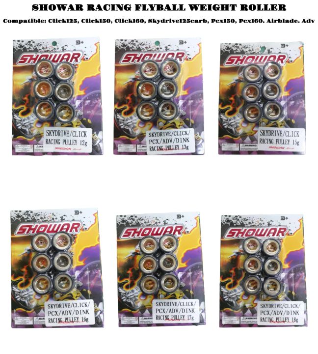 SHOWAR RACING FLYBALL WEIGHT ROLLER SET 6PCS. COMPATIBLE ...