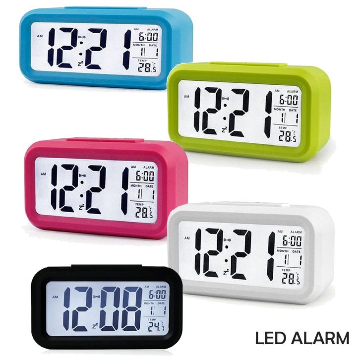 LED Digital Alarm Clock Temperature Night Sensor | Lazada