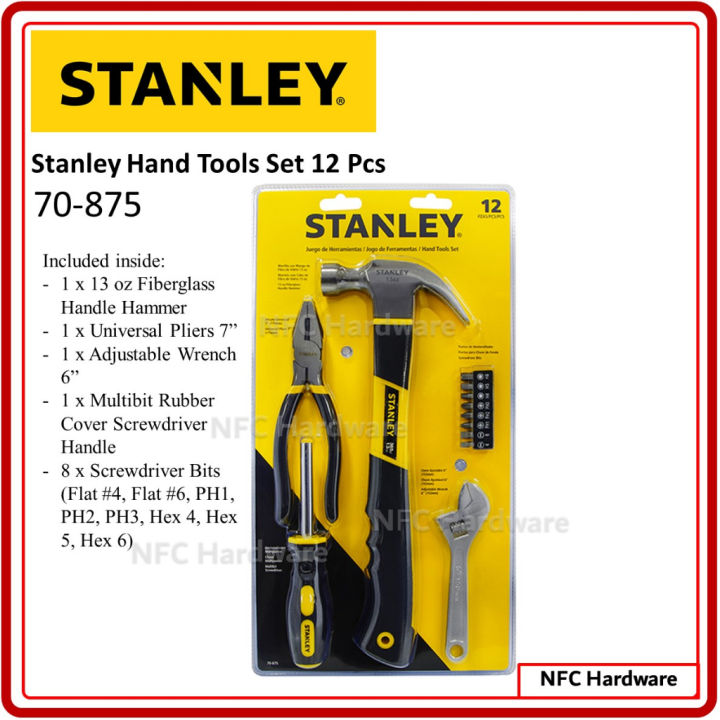 STANLEY 70-875 Hand Tool Set 12 Pcs | Lazada