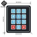 4x3 Matrix Array 12 Key Membrane Switch Keypad Keyboard 3*4 Control Panel Microprocessor ...