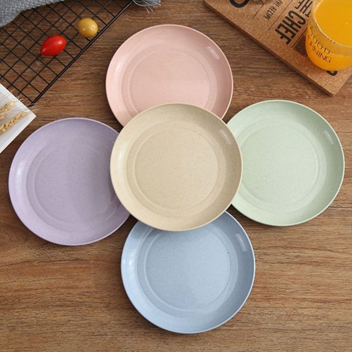 FAMILIFE 1/6/12pcs (15cm) Side Dish Dessert Saucer Plate/Wheat Fiber ...