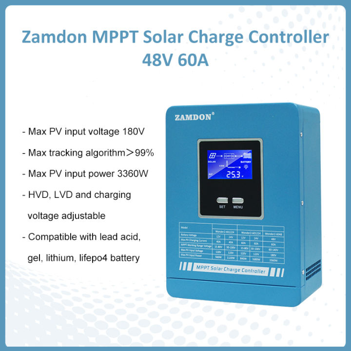 COD Zamdon MPPT Solar Charge Controller 60A 48V | Lazada PH
