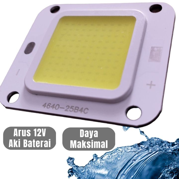 COB DC 12V 50W 30W - LED Chip 12 Volt Tenaga Aki Baterai Adaptor 12V ...