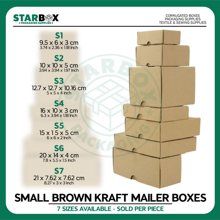 Starbox Small Sizes T-Mailer Box Corrugated Mailer Brown Kraft Box ...