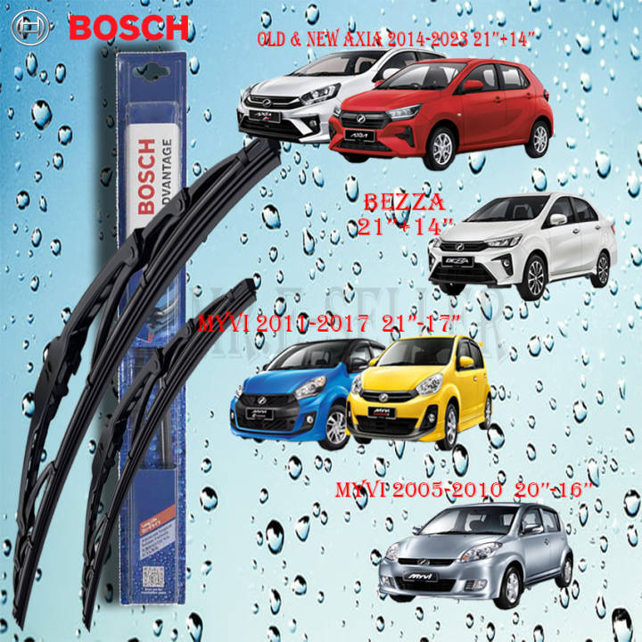 Bosch Wiper blade (Original) (Perodua Bezza & Axia 21''+14") (Myvi 21 ...
