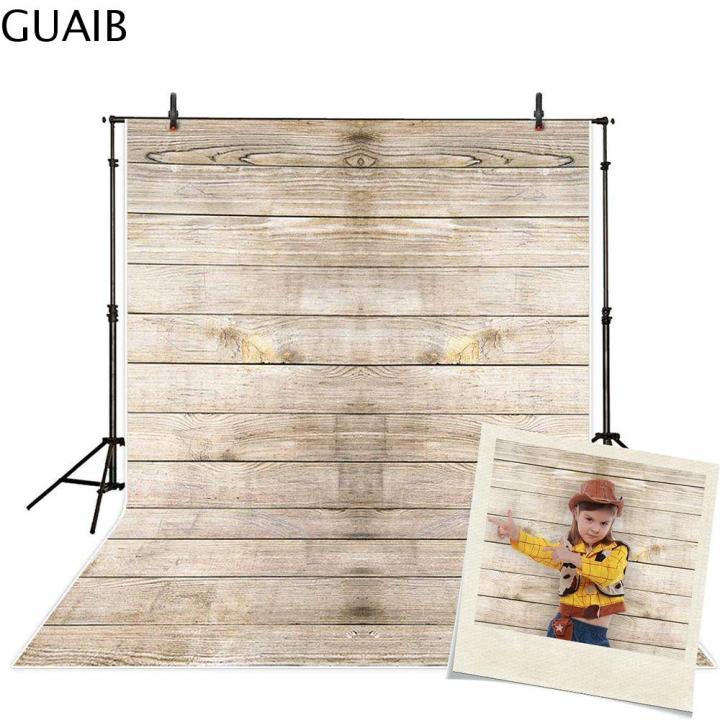 GUAIB Party 3D Wooden Floor Brick Wall Birthday Photo Backdrop ...