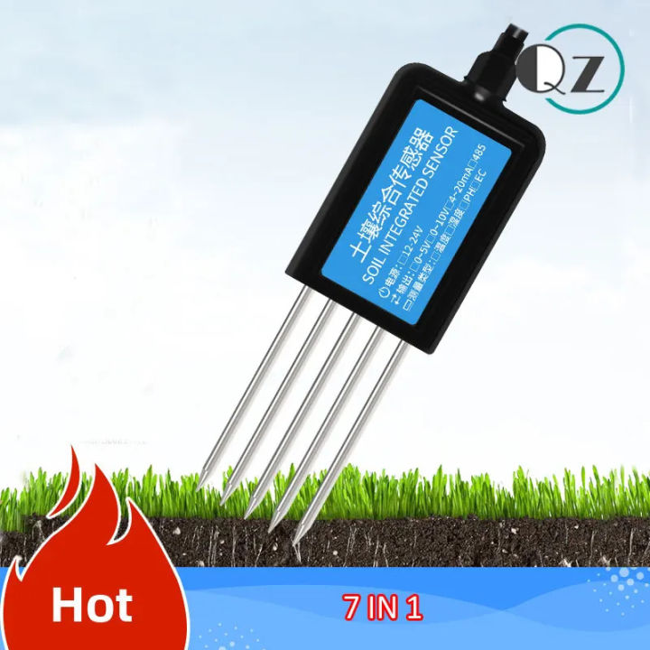 7 IN 1 Soil Sensor RS485 Temperature Humidity Conductivity Nitrogen ...