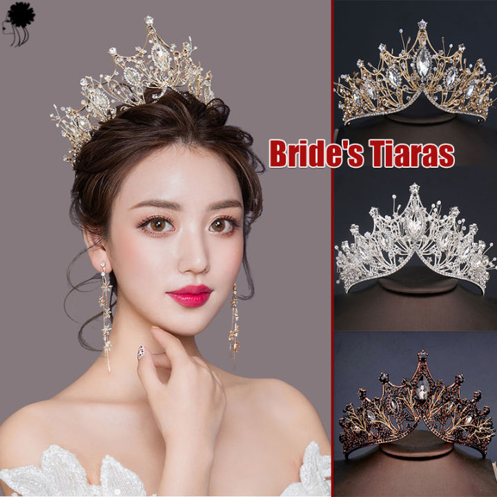 【small chrysanthemum】Korean Wedding Birthday Hair Crown Diamond String ...