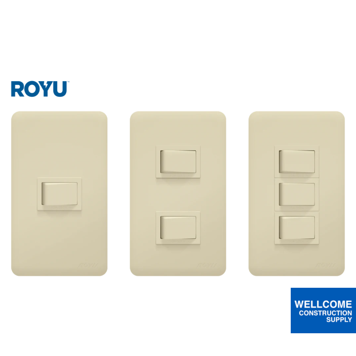 Royu Classic Series Switch Sets 1 Gang, 2 Gang, 3 Gang | Lazada PH