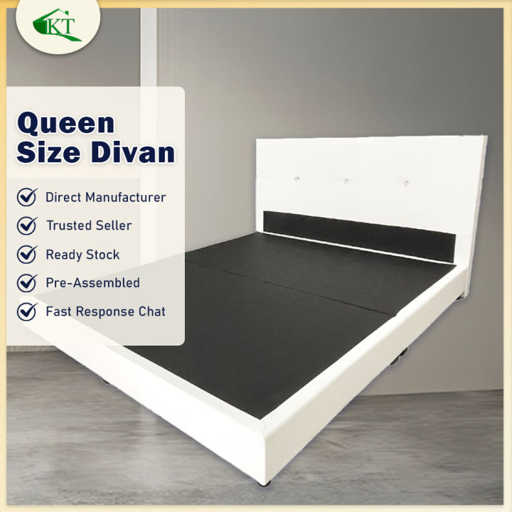 (Ready Stock)KT Furniture: Divan Queen Bed Frame Bed Base Katil Queen ...