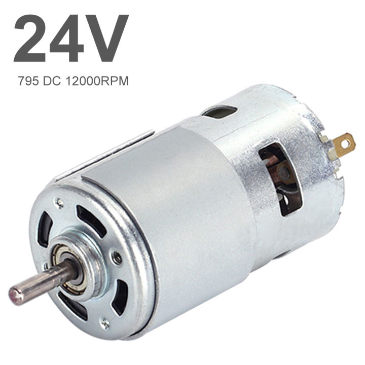 795 DC Motor 12V 24V 12000RPM Large Torque Micro Motor with Double Ball ...