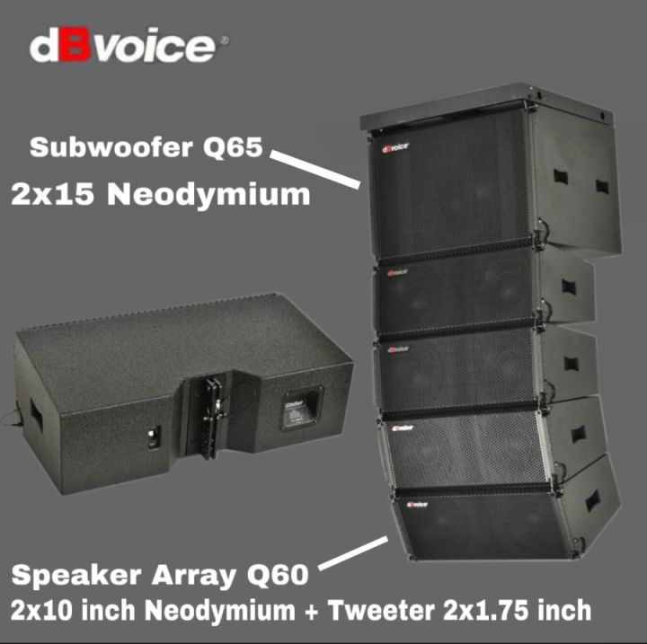 SPEAKER LINE ARRAY DB VOICE Q 60 / Q60 ORIGINAL DBVOICE PASIF 10INCH ...