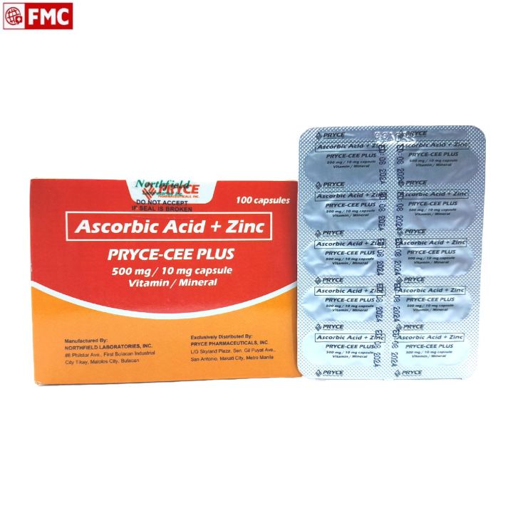Pryce-Cee Plus (Ascorbic Acid+Zinc) 100's Capsule | Lazada PH
