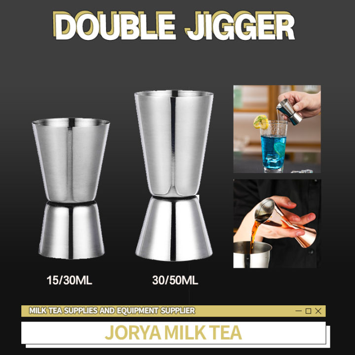 Double Side Jigger Measure Cup Stainless Steel Cocktail Shaker Jigger ...