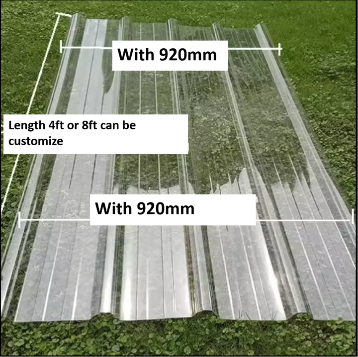 4FT SKYLIGHT ROOF, RIB TYPE , POLYCARBONATE ROOF CLEAR,TRANSPARENT ROOF ...