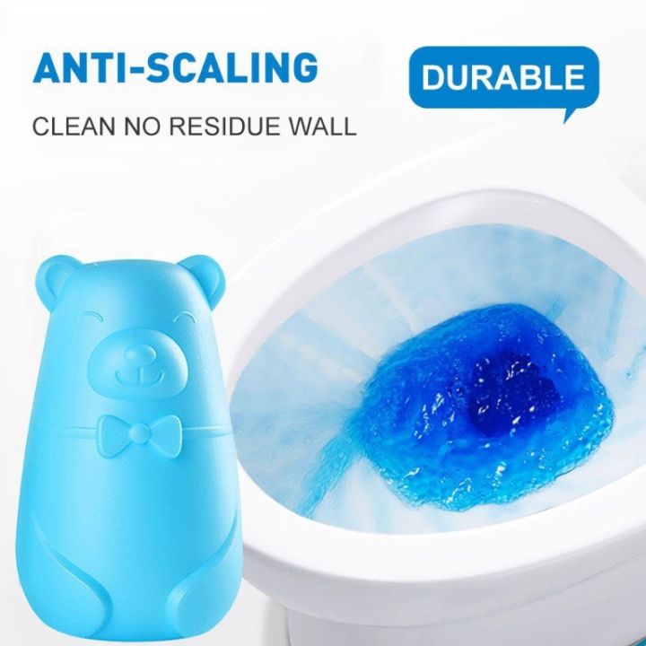 Deodorant Toilet Bowl Cleaner Magic Automatic Cute Bear Blue Bubble ...