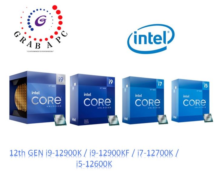 INTEL 12TH GENERATION I9 / I7 / I5 PROCESSOR ( I9-12900K / I9-12900KF ...