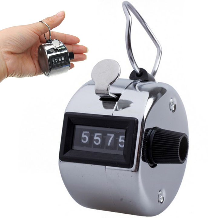 Hand Digital Counter with Metal Lap Tally Counter Handheld Clicker 4 ...