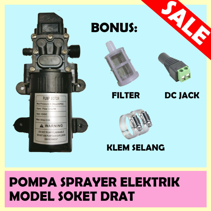 Pompa / Dinamo Sprayer / Tangki elektrik Model Soket Drat | Lazada ...