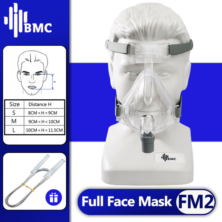 BMC FM2 Full Face Mask For Auto CPAP APAP BIPAP Machine COPD Snoring ...