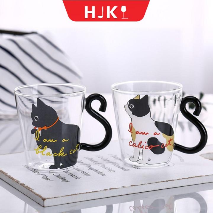 HJKL สร้างสรรค์ ความทนทาน ที่จับหางแมว กระจก ทนความร้อน แก้วอาหารเช้า ...