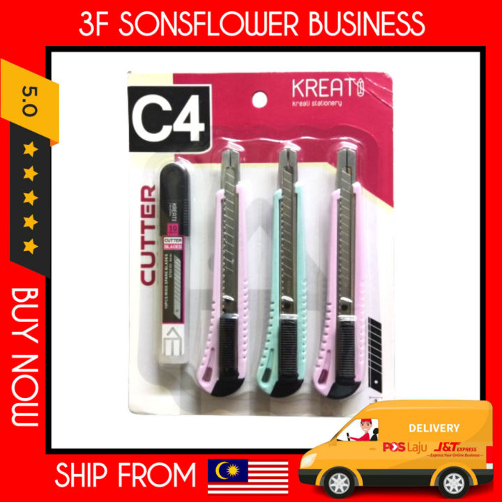 KREATI Stationery Cutter Knife Paper Set For School, Home and Office ...