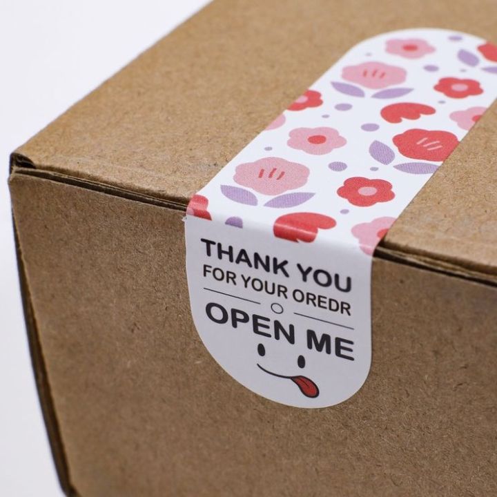 Sticker Panjang Stiker Thank You Segel Makanan Souvenir isi 50pcs ...