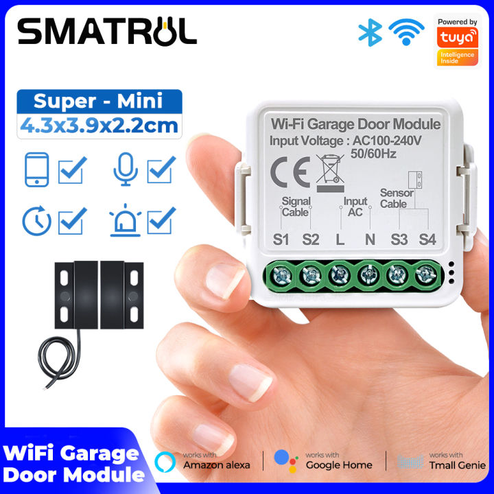 SMATRUL Smart WiFi Mini Switch Graffiti Garage Door Switch on-off ...