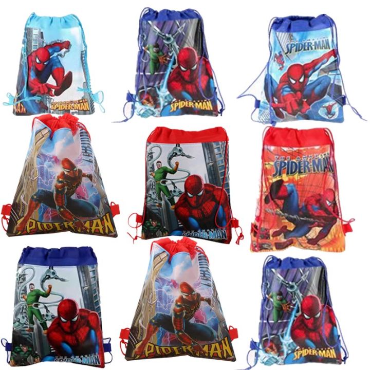 Spider Man Happy Birthday Party Gift Bags Decoration Non-woven Fabric ...