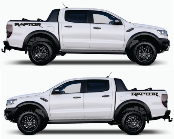 Ford Ranger RAPTOR Logo name 35" x 5.9" inches Black and White Color ...