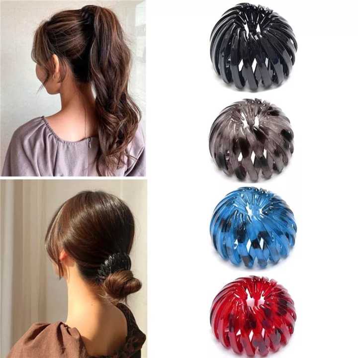 Ikat Rambut Ponytail Jepit Rambut Korea Bahan Plastik Gaya Retro Korea ...