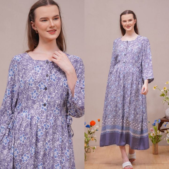 Oriana Dailywear Daster Busui Jenita Collection | Daster Lengan Panjang ...