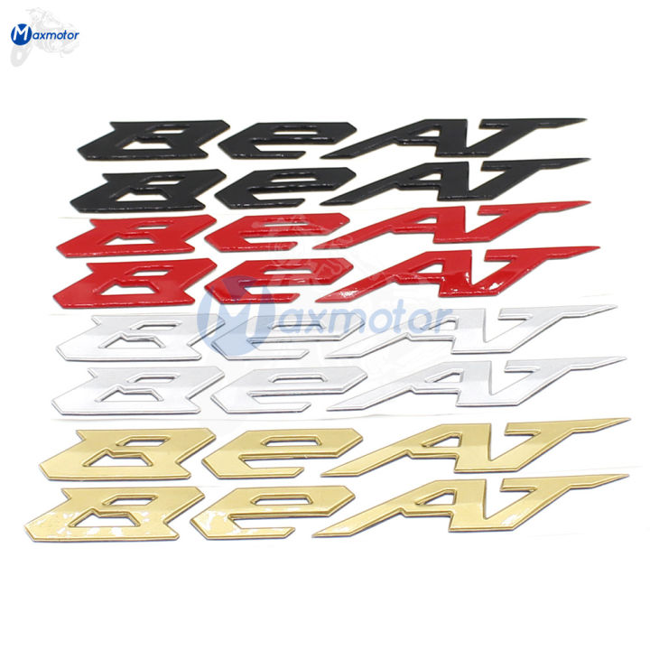 For Honda Beat Fi V1 V2 V3 1 pair Motorcycle 3D Emblem Badge Decal Tank ...