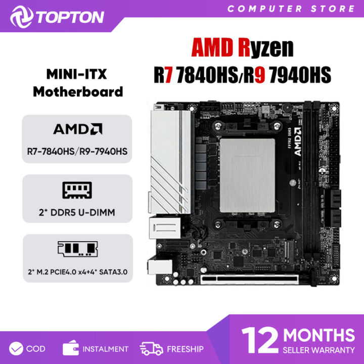 Topton N17 Mini ITX Motherboard AMD Ryzen 9 8945HS 7940HS R7 8745HS 7840HS 2xNVMe 4xSATA3.0 ...