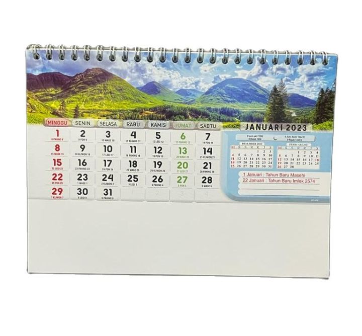 KALENDER MEJA MOTIF PEMANDANGAN 2023 | Lazada Indonesia