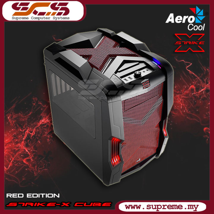 Aerocool Strike-X Case Strike-X Cube Red Edition Super Cube CPU Gaming ...