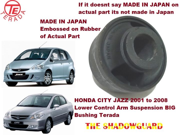 HONDA CITY JAZZ 2001 to 2008 Lower Control Arm Suspension BIG Bushing ...