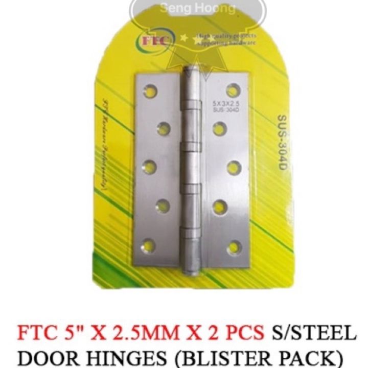 5'' x 3PCS FTC Stainless Steel 4BB 4Ball Bearing Door Hinge 白钢铰链合页门铰 ...