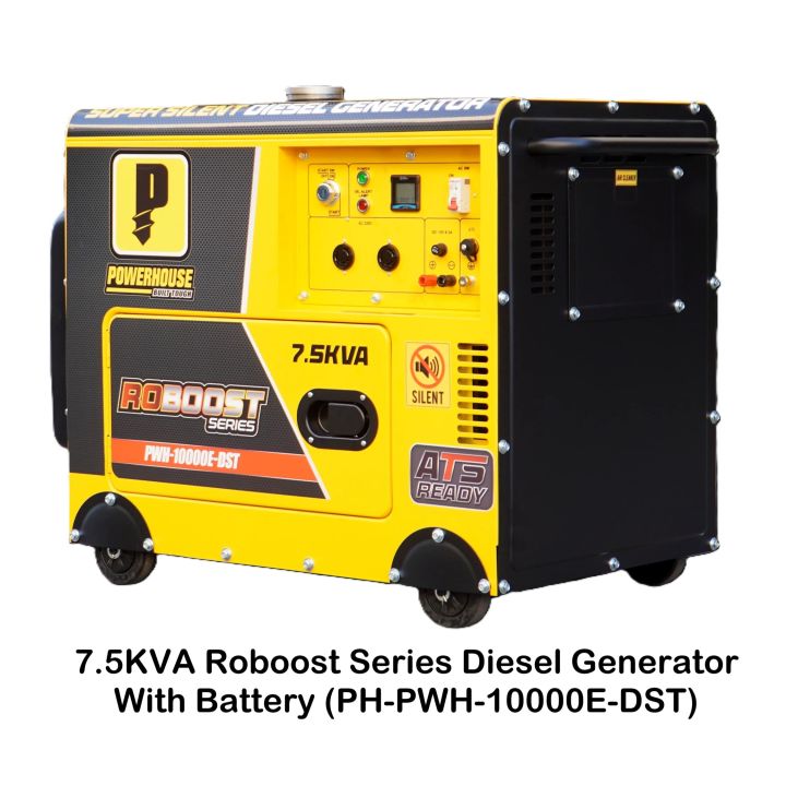 Powerhouse Super Silent Diesel Generator 7.5kVA With Battery for ...