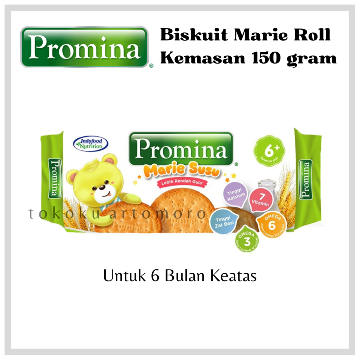 Promina Biskuit Marie Roll Kemasan 150 gram - Biskuit Bayi - Untuk 6 ...