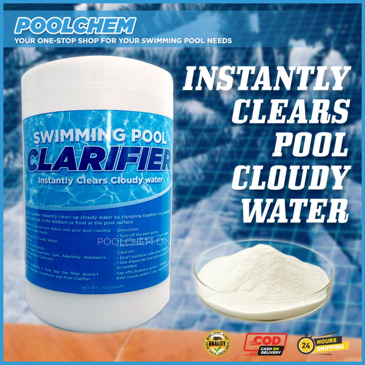 POOLCHEM Swimming Pool Clarifier for Cloudy & Hazy Pool Water 750grams ...