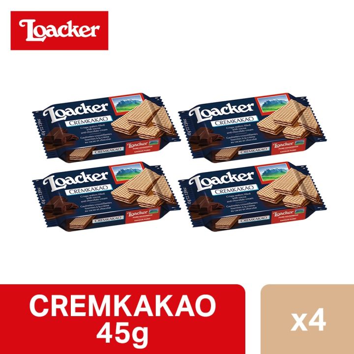 Loacker Cremkakao Chocolate Wafer 45g Pack of 4 | Lazada PH