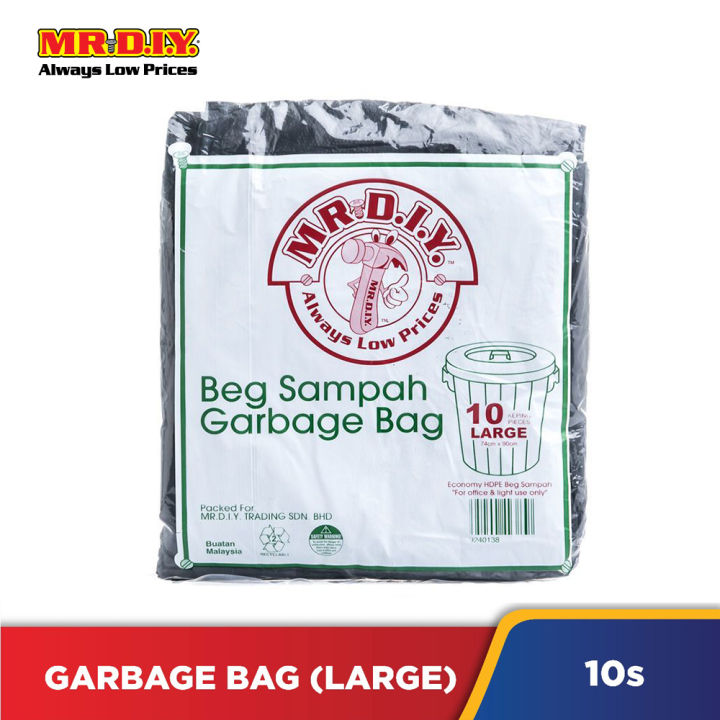 [BEST SELLER] (MR.DIY) Garbage Bags Large (10pcs) | Lazada
