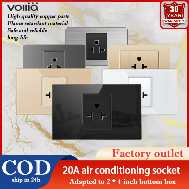 Vollia 20amp Aircon Socket Outlet for Wall 20A 3-Pin Plug Electrical ...