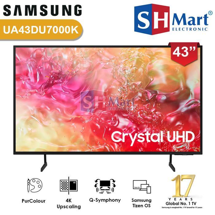 SMART TV SAMSUNG 43INCH 43DU7000 CRYSTAL UHD 4K UA43DU7000K NEW 2024 ...