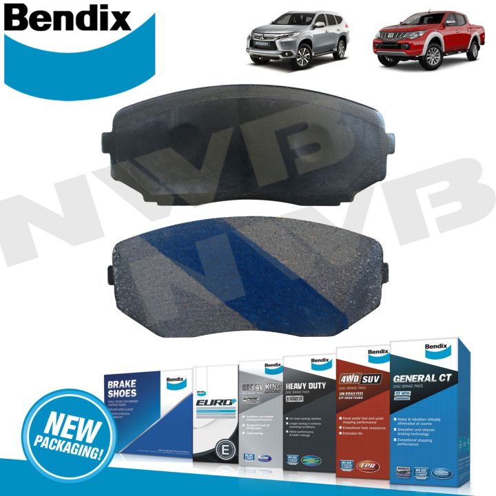 Bendix Brake Pads Front Set 4WD for Mitsubishi Montero Sport 2016-2021 and Strada 2.4 2017-2021 ...