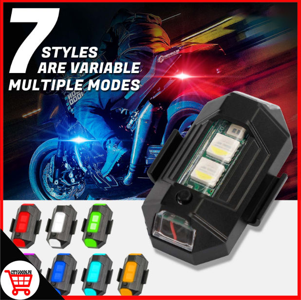 City Goods 7 color usb charging rechargeable LED flash motorcycle warning light drone aircraft ...