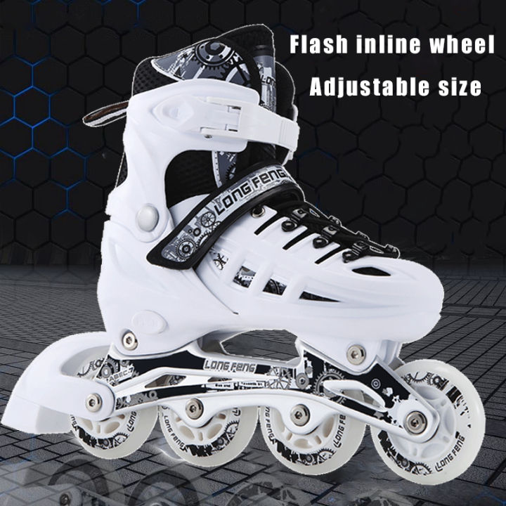 Inline Skates, Roller Skates, Adjustable Full Flashing Wheels, Size M35 ...
