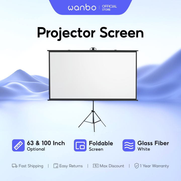 Official Wanbo Projector Screen 72/63 Inch HD Vivid Color Better ...